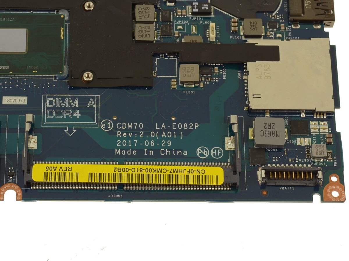 For Dell Latitude 5480 Motherboard System Board i5 2.6GHz Processor ...