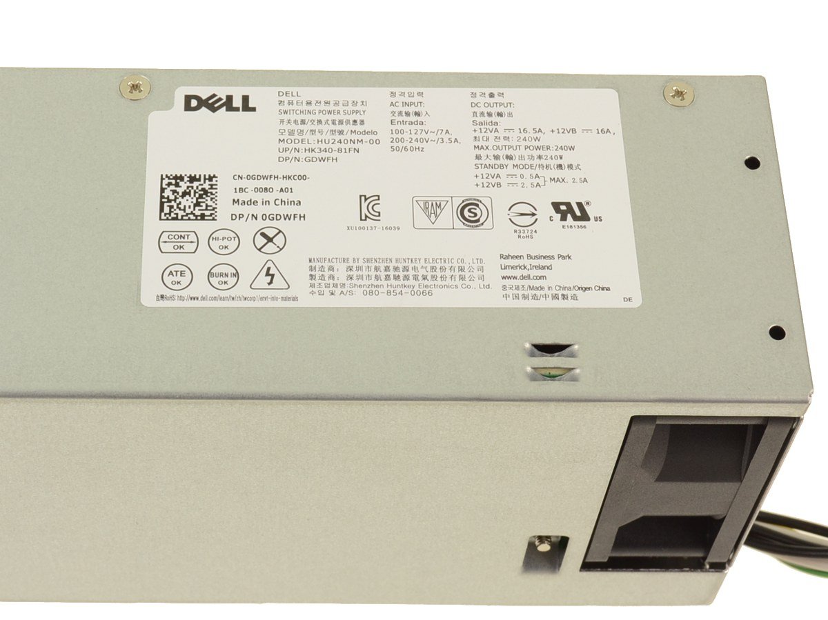For Dell Optiplex 3050 SFF Small Form Factor 240 Watt Power Supply ...