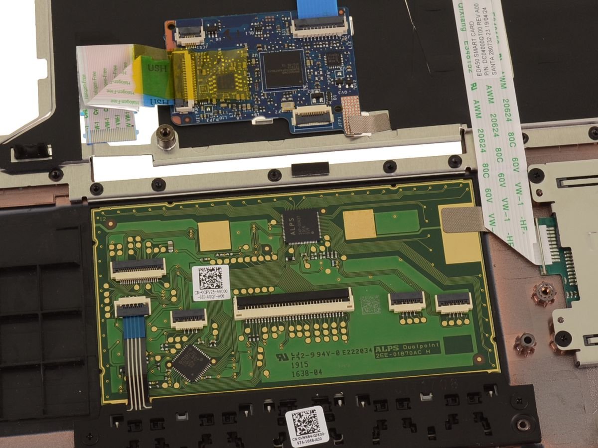 For Dell Precision 7540 Touchpad Palmrest Assembly with Smart Card ...