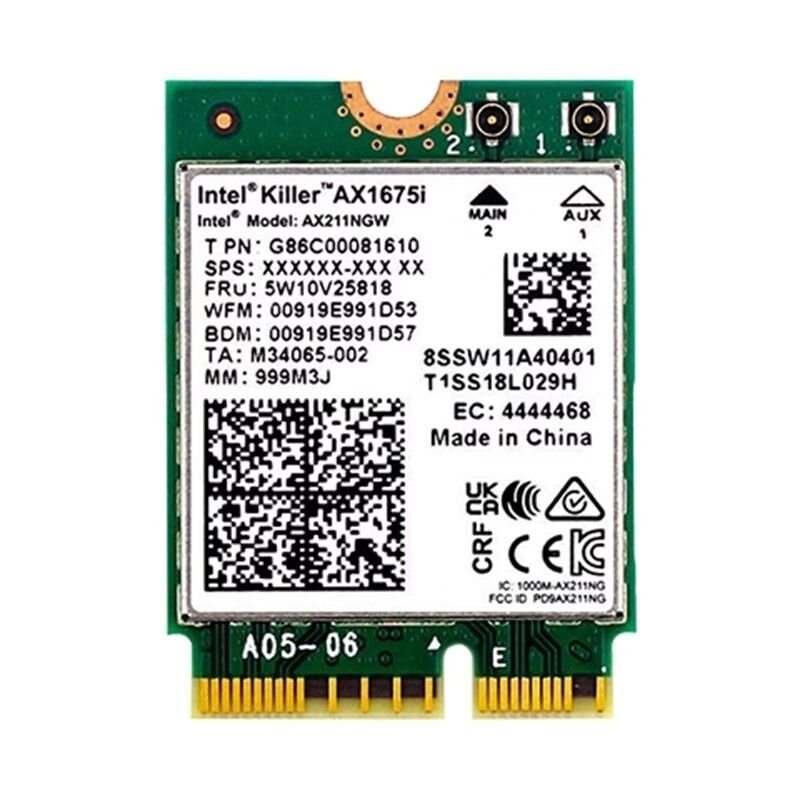 Original Intel Killer AX1675i AX211 M.2 WIFI 6E 802.11AX Bluetooth 5.3 ...