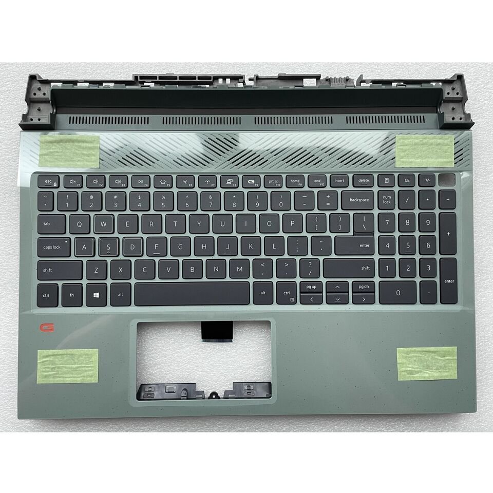 Original Palmrest Upper Case US RGB Backlit Keyboard For Dell G15 5510 ...