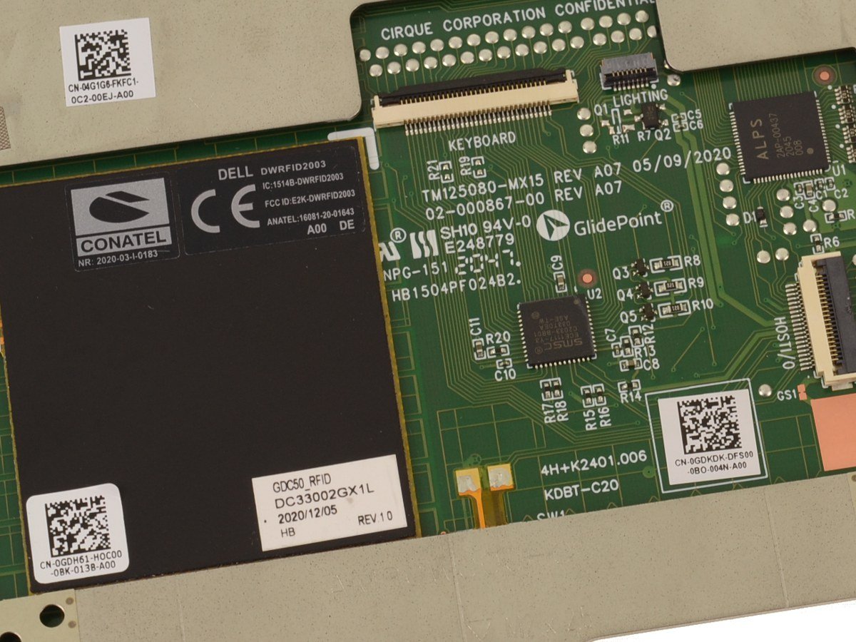 For Dell Latitude 7520 Laptop Touchpad Sensor Module with RFID ...