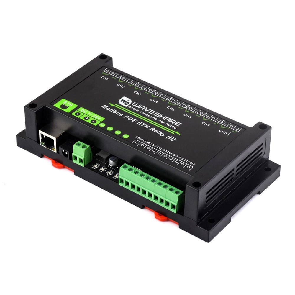 Original 8 Channel PoE Ethernet Relay Module (B) with Digital Inputs ...