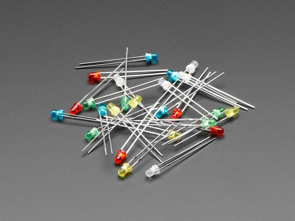 Original Diffused 3mm LED Pack - 5 LEDs each in 5 Colors - 25 Pack ...
