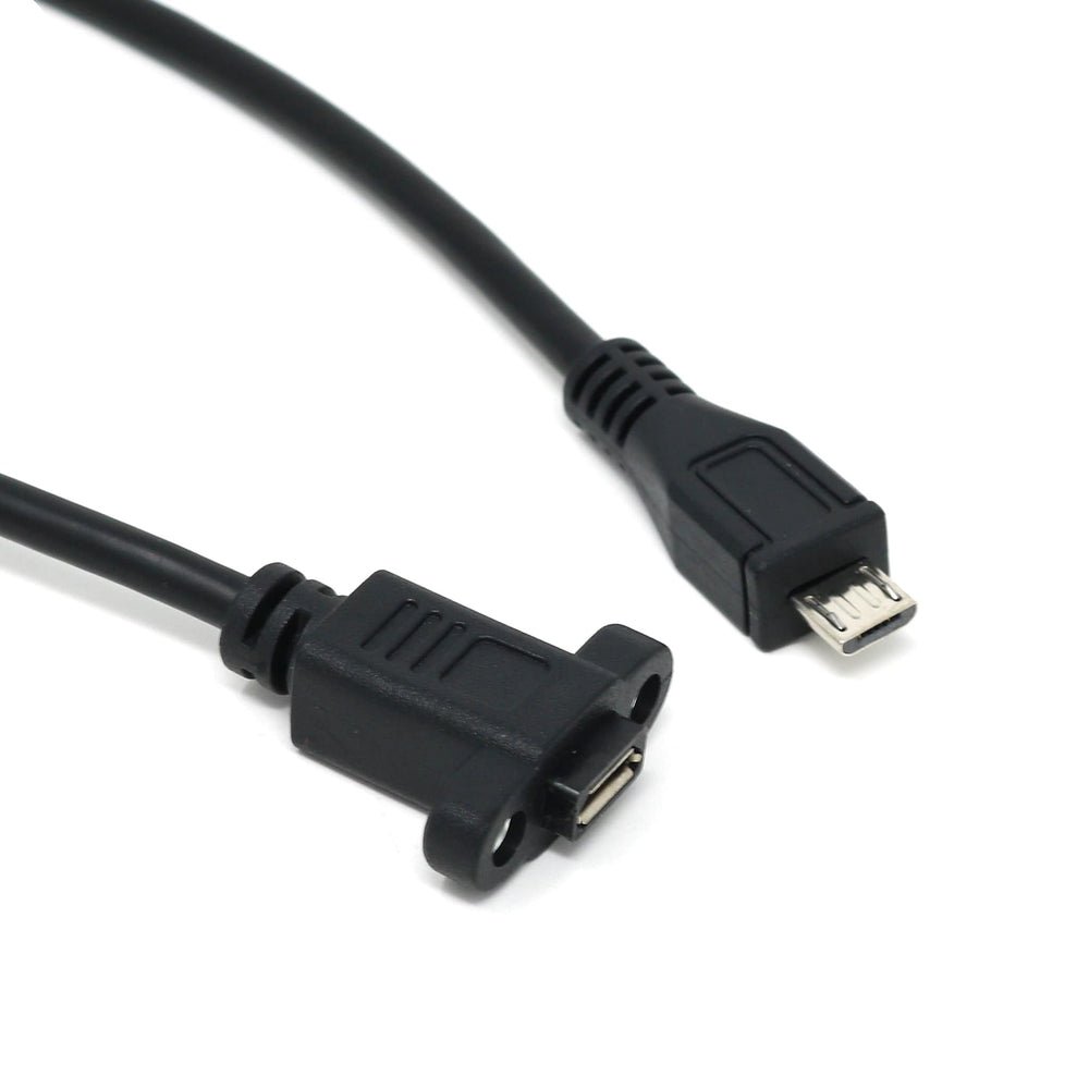 Original Panel Mount Extension USB Cable - Micro-USB Male to Female ...